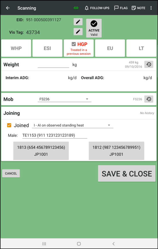 Joining Plan Scan Screen, Session Defaults, Reporting (web & app) Joining Plan Scan Screen, Session Defaults, Reporting (web & app)
