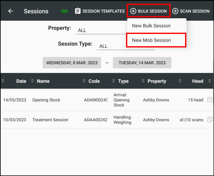 Mob-based Sessions (app)
