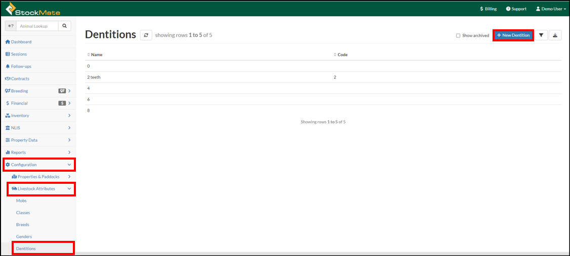Setup Dentitions (web & app) Setup Dentitions (web & app)