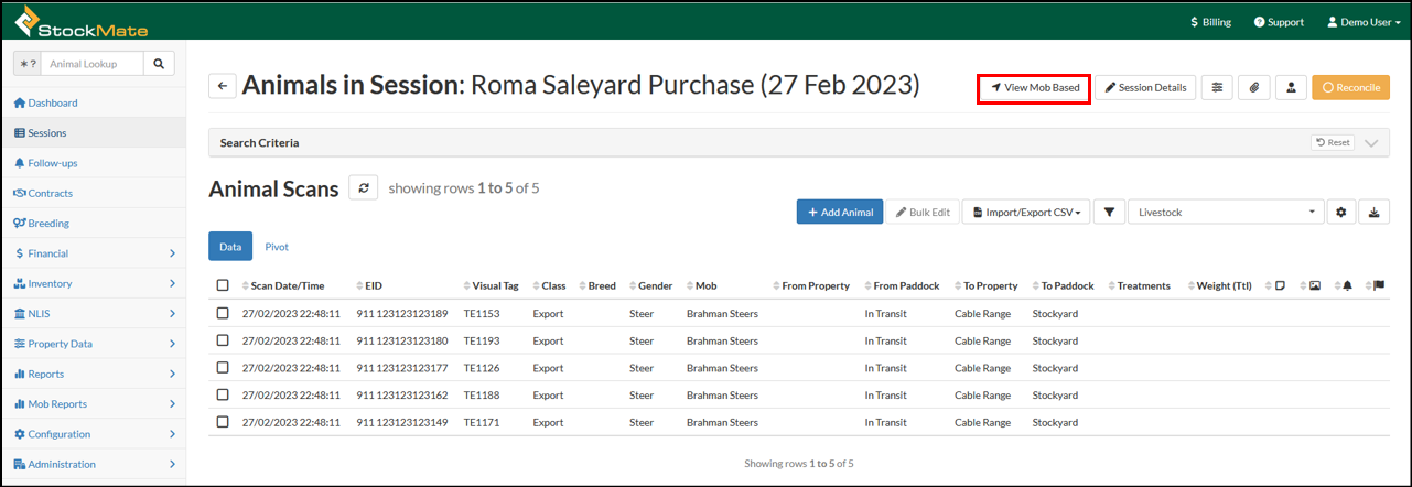 Mob-based Sessions (web)